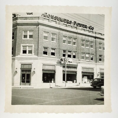 Consumer Power Company Building Photo 1950s Lansing Michigan Old Cars ...