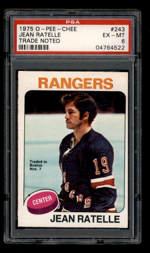 4764522 1975-76 O-PEE-CHEE #243 Jean Ratelle Trade Noted New York ...