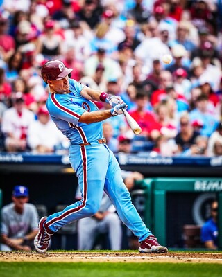JT Realmuto Powder Blue Swing at Plate Philadelphia Phillies 8x10 ...
