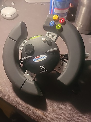 RADICA GAMESTER RACING STEERING WHEEL CONTROLLER FOR ORIGINAL XBOX! W ...