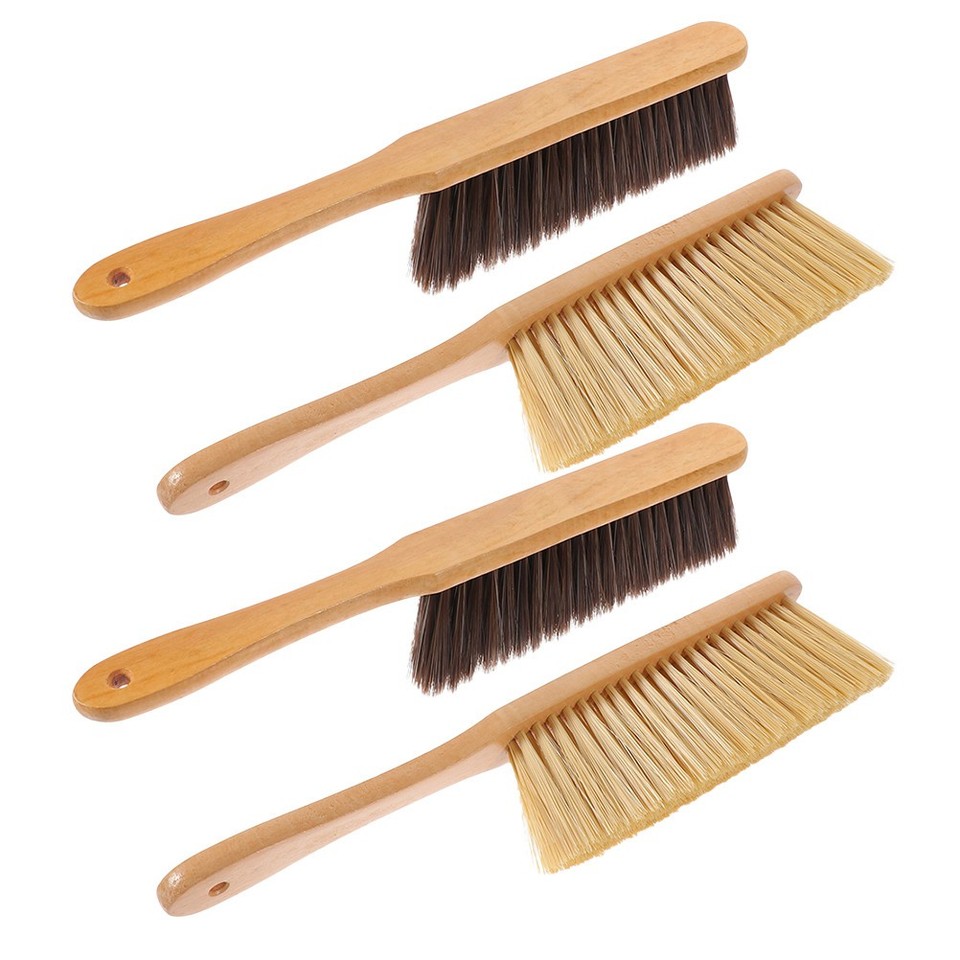 4pcs Wooden Handle Brush Hand Broom Household Cleaning Brush Soft Brush ...