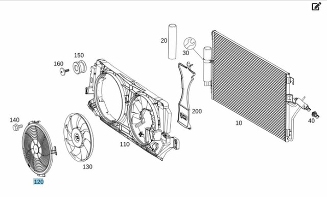 MERCEDES-BENZ ABDECKUNG GITTER KÜHLERLÜFTER A9065030001 - NEU ABVERKAUF ...
