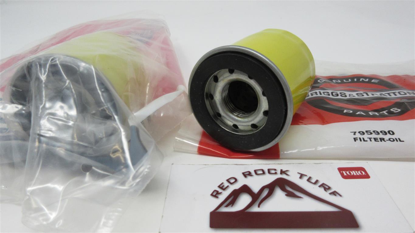 2 Packs Genuine Briggs & Stratton 795990 Oil Filter 121000 Lawnmower ...