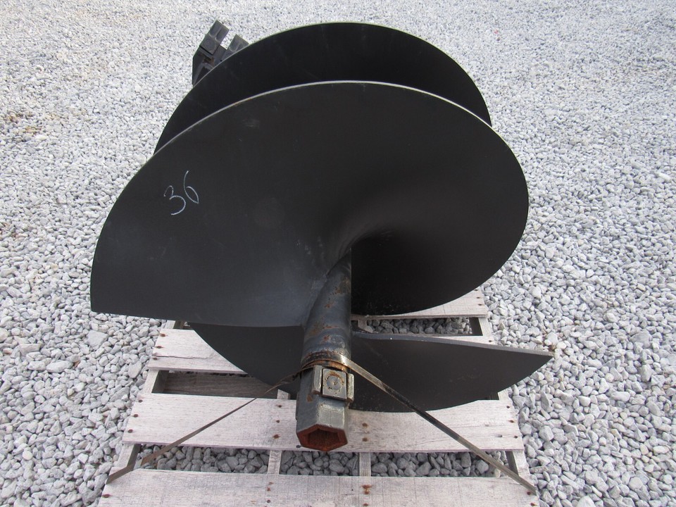 Lowe TSQ-36H Skid Steer Tree Auger Bit 36" Diameter 2" Hex Shaft Collar ...