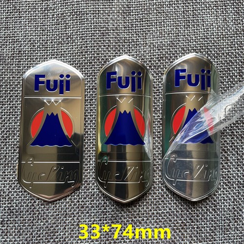 2pcs fuji JapaneseVintage Bicycle Head Badge Tag Bike Emblem Decals ...