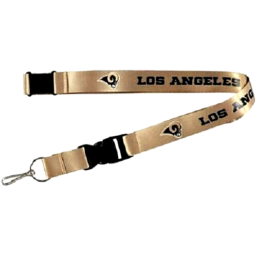 Los Angeles Rams Lanyard Keychain Gold Premium 2-Sided W/Clip NFL ...