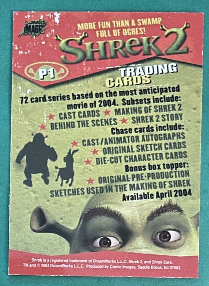 2004 Comic Images Shrek 2 Promo Card #P1 Shrek & Fiona | eBay