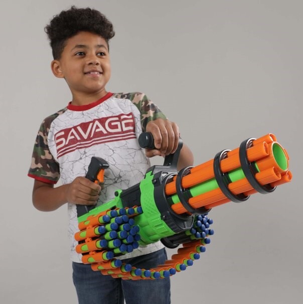 Adventure Force V-Twin Motorized Gatling Belt Dart Blaster Machine Gun ...