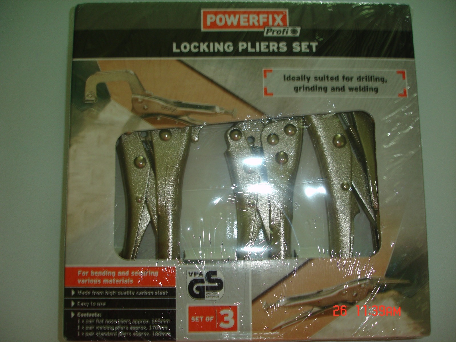 POWERFIX PROFI+ LOCKING PLIERS SET /FOR BENDING AND SECURING VARIOUS ...