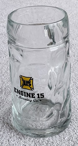 Engine 15 Brewing Company Drinking Glass w/ Handle, Textured Finish, 6. ...
