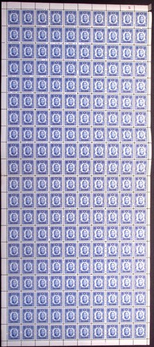 CHINA: c.1940s Full 20 x 10 Sheet 2c Ultramarine Dr.Sun Yat-Sen Unused ...