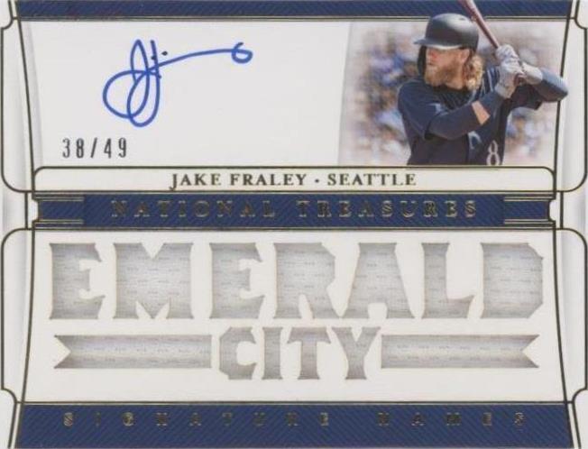 2020 Panini National Treasures - Signature Names Jake Fraley #SNA-JF ...