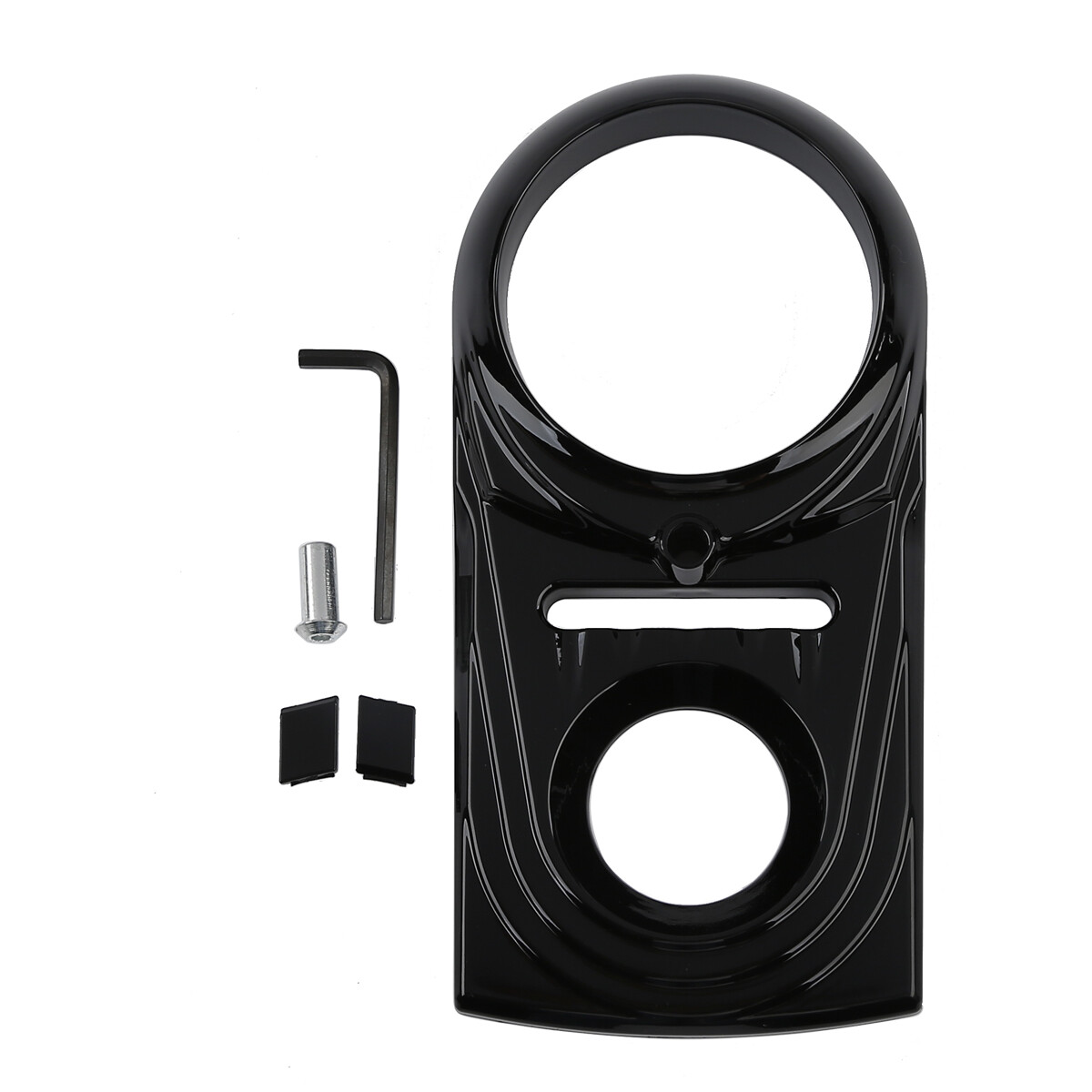 Black Dash Panel Insert Cover For Harley Heritage Softail Dyna Wide ...