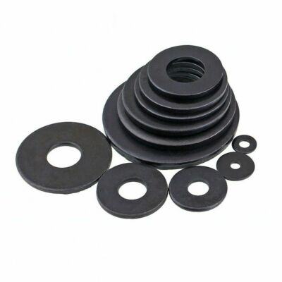 Carbon Steel Grade 8 Black Flat Washers M2 M3 M4 M5 M6 M8 M10 M12-M27 ...