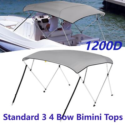 KAKIT Bimini Top 3 Bow / 4 Bow Canopy Boat Cover 6ft / 8ft Long With ...