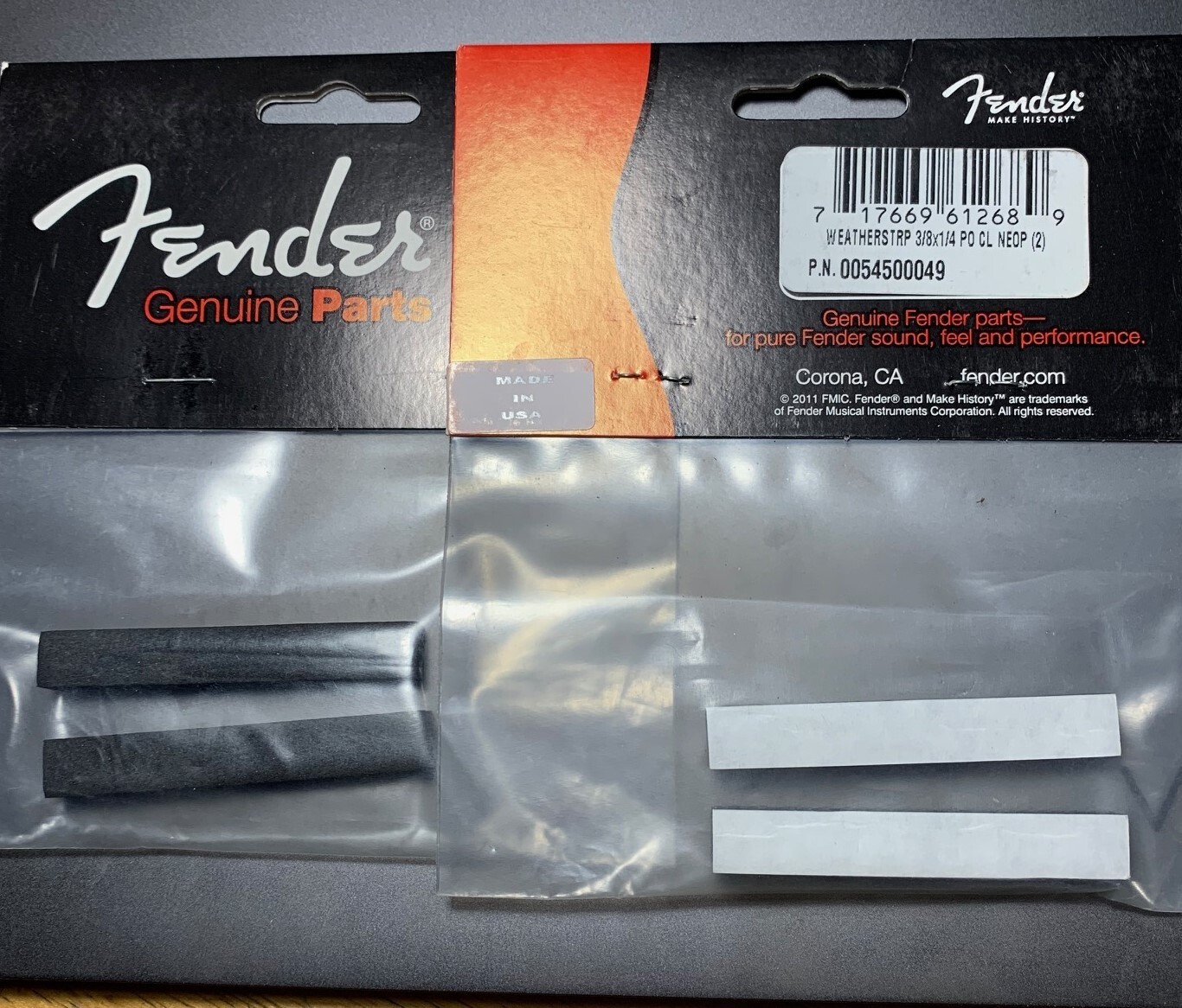 Genuine Fender Jaguar/Jazzmaster Guitar Adhesive Weatherstrip Mute Foam ...