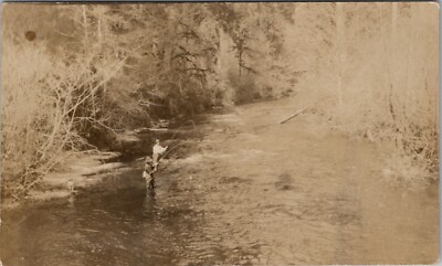 RPPC Fishermen Fly-Fishing c1907 Real Photo Postcard Z20 | eBay