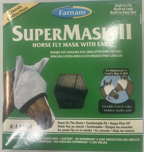 Farnam SuperMask II Fly Mask (Equine) with Ears - X-Large Size | eBay