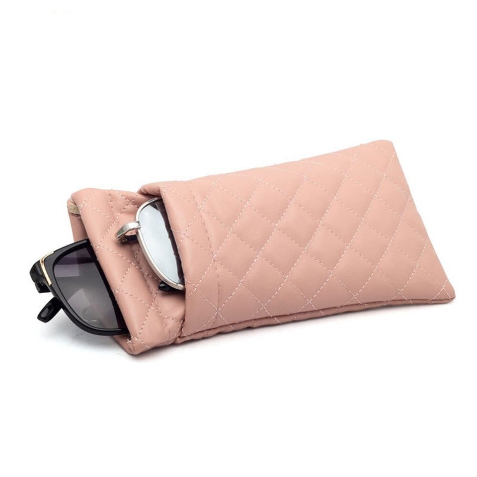 PU Leather Double-layer Eyeglasses Pouch Portable Cosmetic Bag | eBay