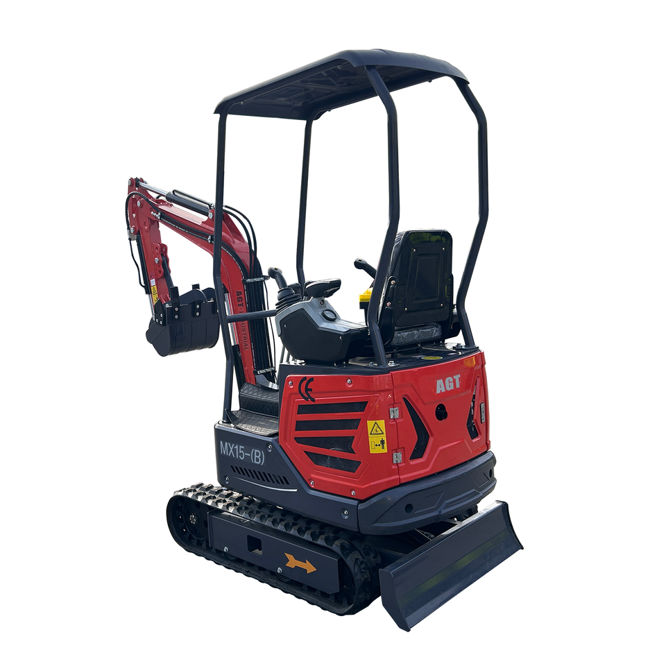 AGT 1-Ton Mini Excavator Tracked 13.5 HP B&S Gas Engine w/ Pilot ...