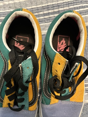 Vans Old Skool Mix and Match Lace Up Blue Green Yellow Women’s 7 Mens 5 ...