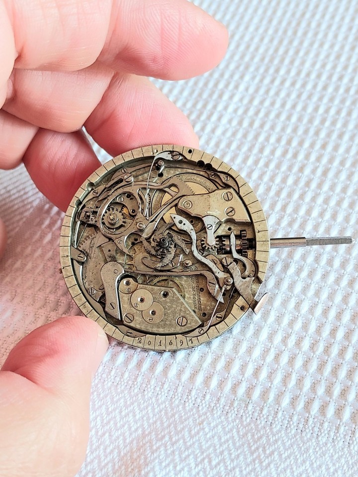 GIRARD PERREGAUX QUARTER REPEATER CHRONOGRAPH POCKET WATCH MOVEMENT ...