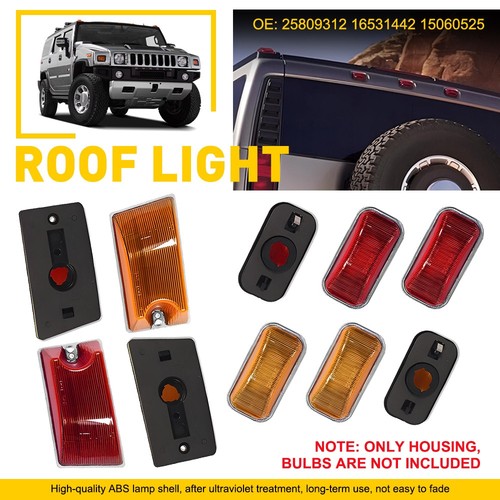10pcs For 03-09 H2 HUMMER Side Light Marker Cab Roof Running Lens Lamp ...