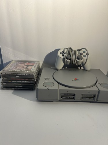 Original PlayStation System PS1 SCPH-7501 Bundle W/Controller & 7 Games ...