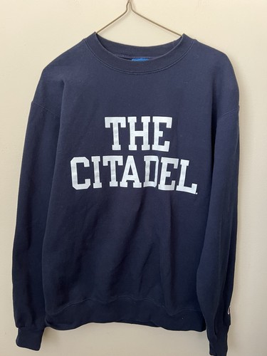 The Citadel Sweatshirt Adult Medium Navy Blue Champion Crewneck ...