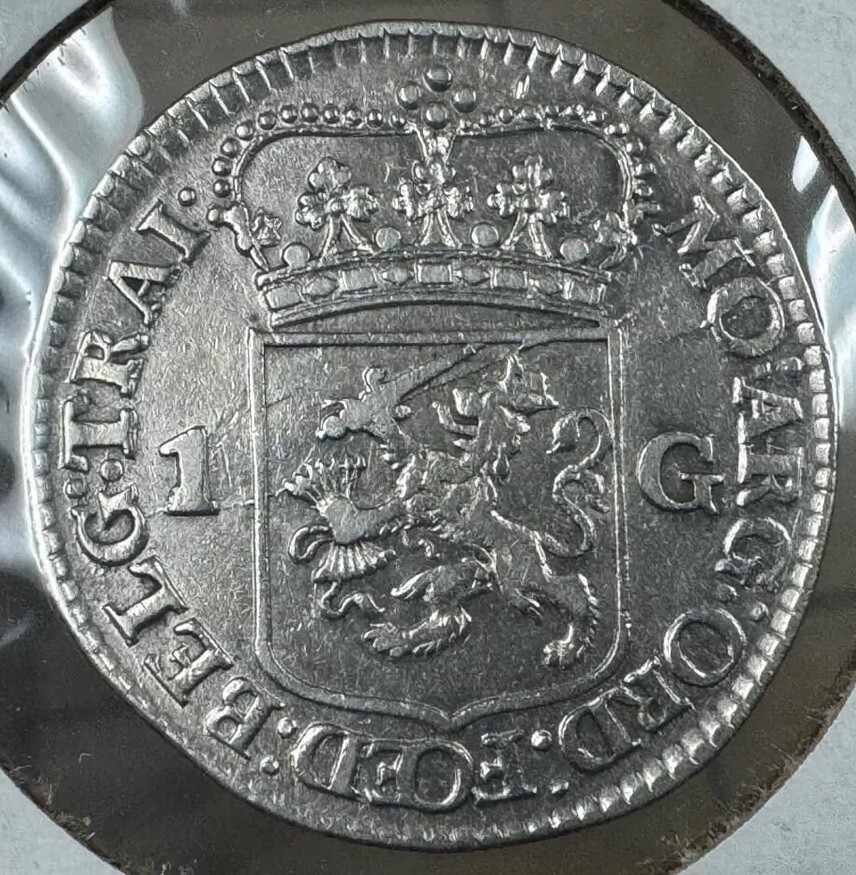 Netherlands, Utrecht 1 Gulden / Guilder 1765 Coin Silver Only 1740 ...
