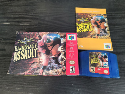 WCW Backstage Assault N64 Complete In Box CIB Great Shape Nintendo 64 ...