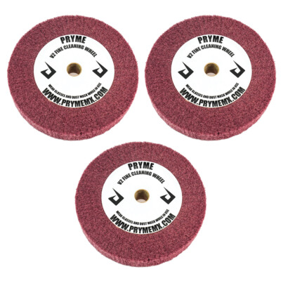 (3) 6" Fine Cleaning Wheels 400 Grit | Scotch Brite Buffing Polishing ...