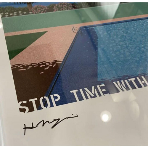 Hiroshi Nagai autographed B2 size framed poster STOP TIME WITH SUMMER ...