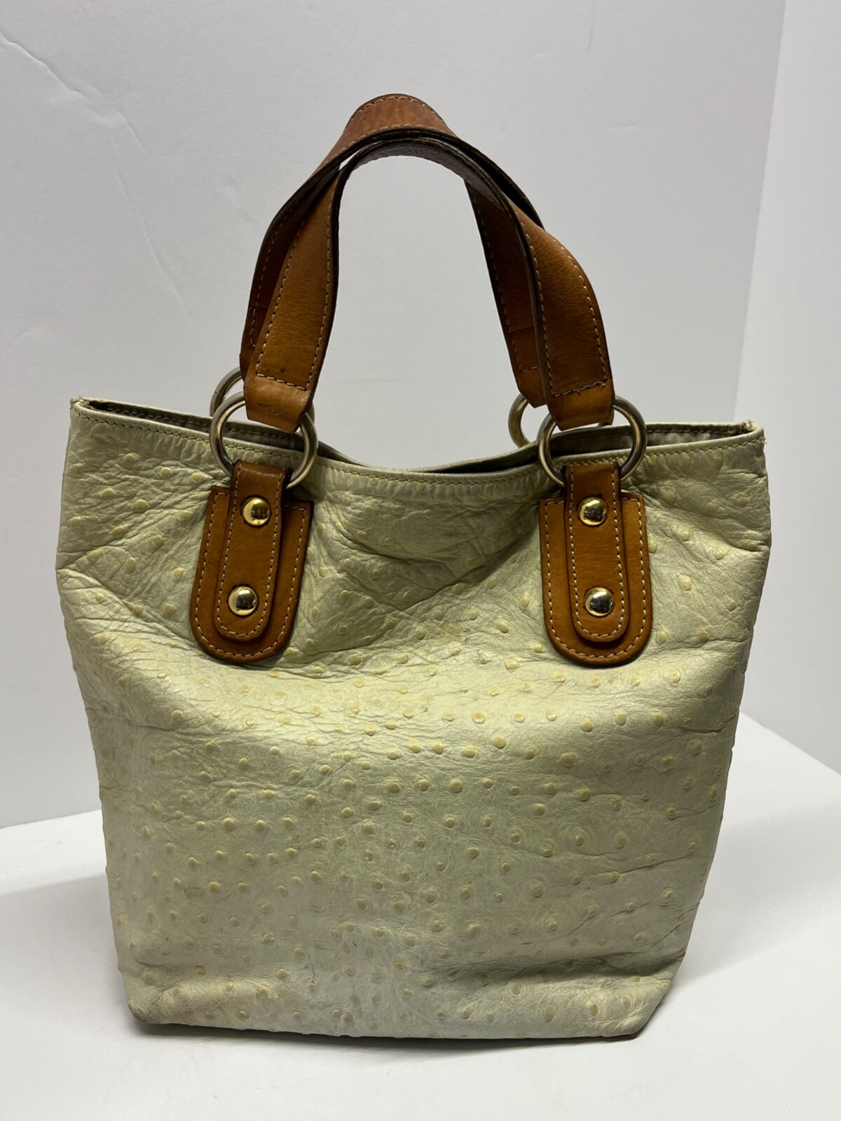 Maurizio Taiuti pebbled leather Tote small handbag purse Italy 11x9" | eBay