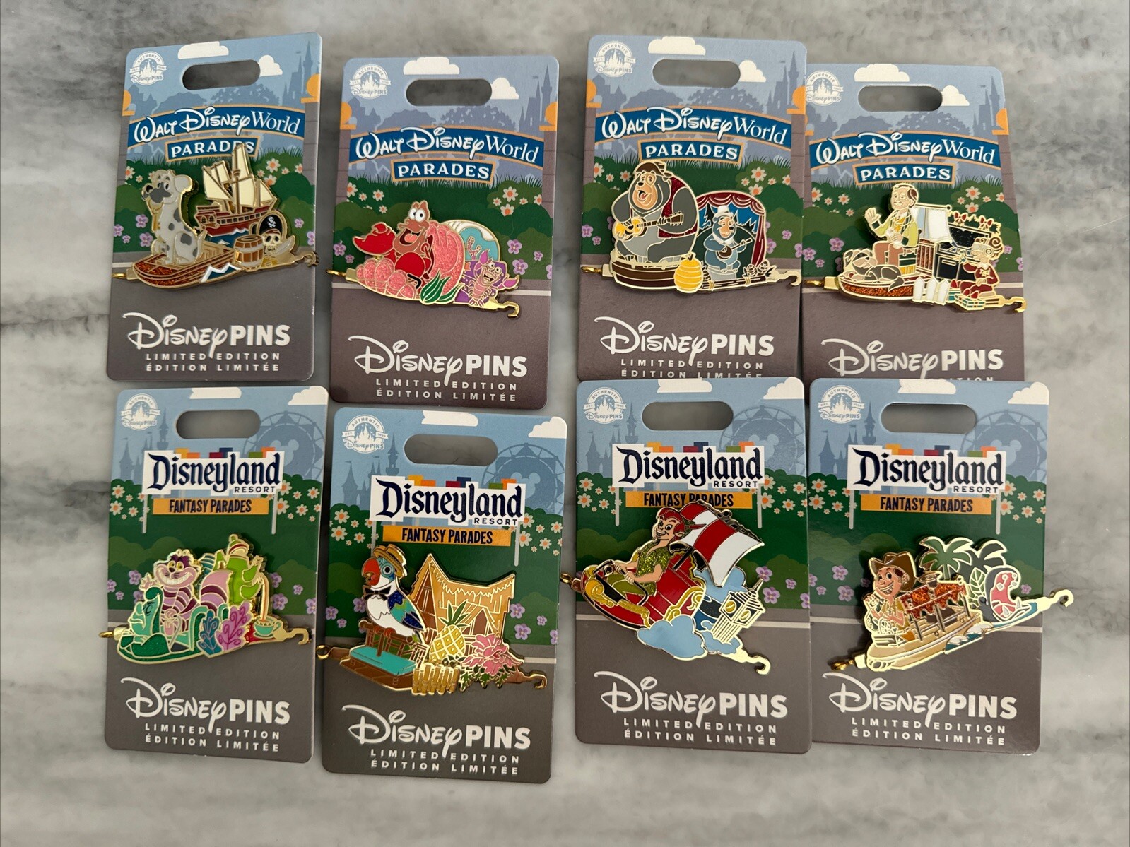2024 Disneyland & Disney World Fantasy Parade Pins Lot Of 8 March/April ...