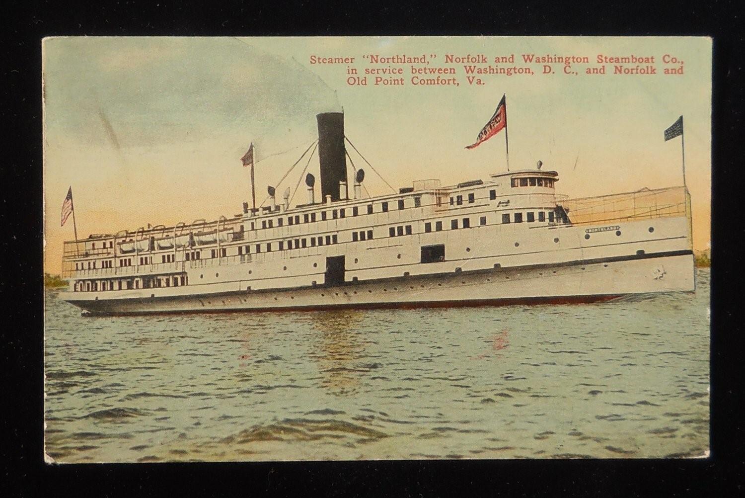 1910s Steamer Northland Norfolk and Washington Steamboat Co Old Point ...