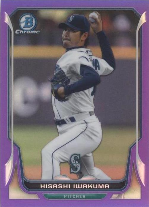 2014 Bowman Chrome - Hisashi Iwakuma #144 Purple Refractor /150 for ...