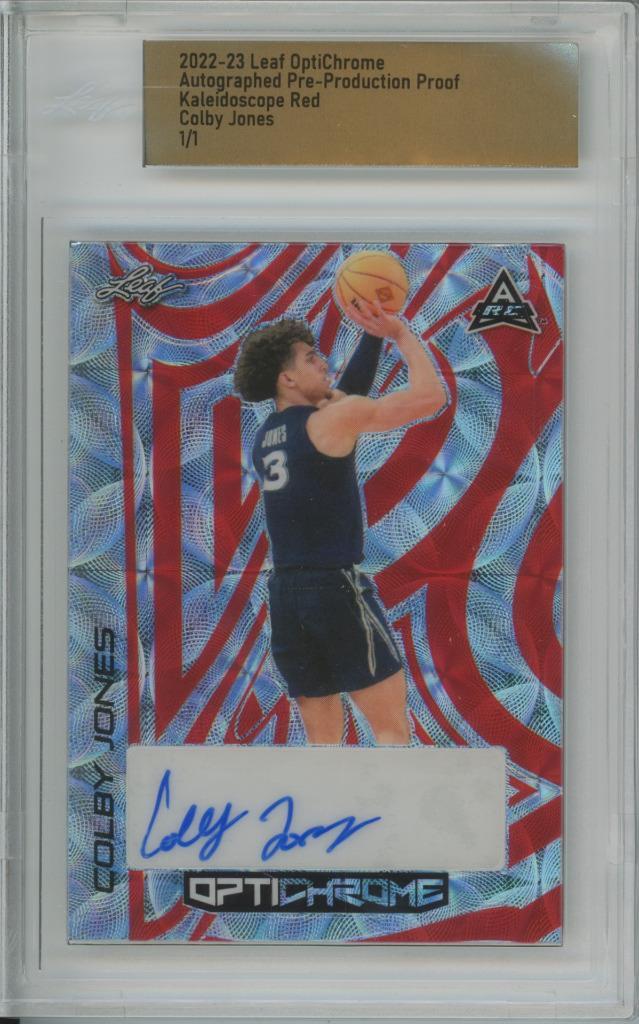 2022 Leaf OptiChrome Proof Kaleidoscope Red Colby Jones 1/1 Auto RC ...