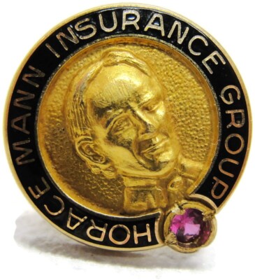 10K Gold Sapphire Tie Tack Horace Mann Insurance Group Tux Shirt Suit ...
