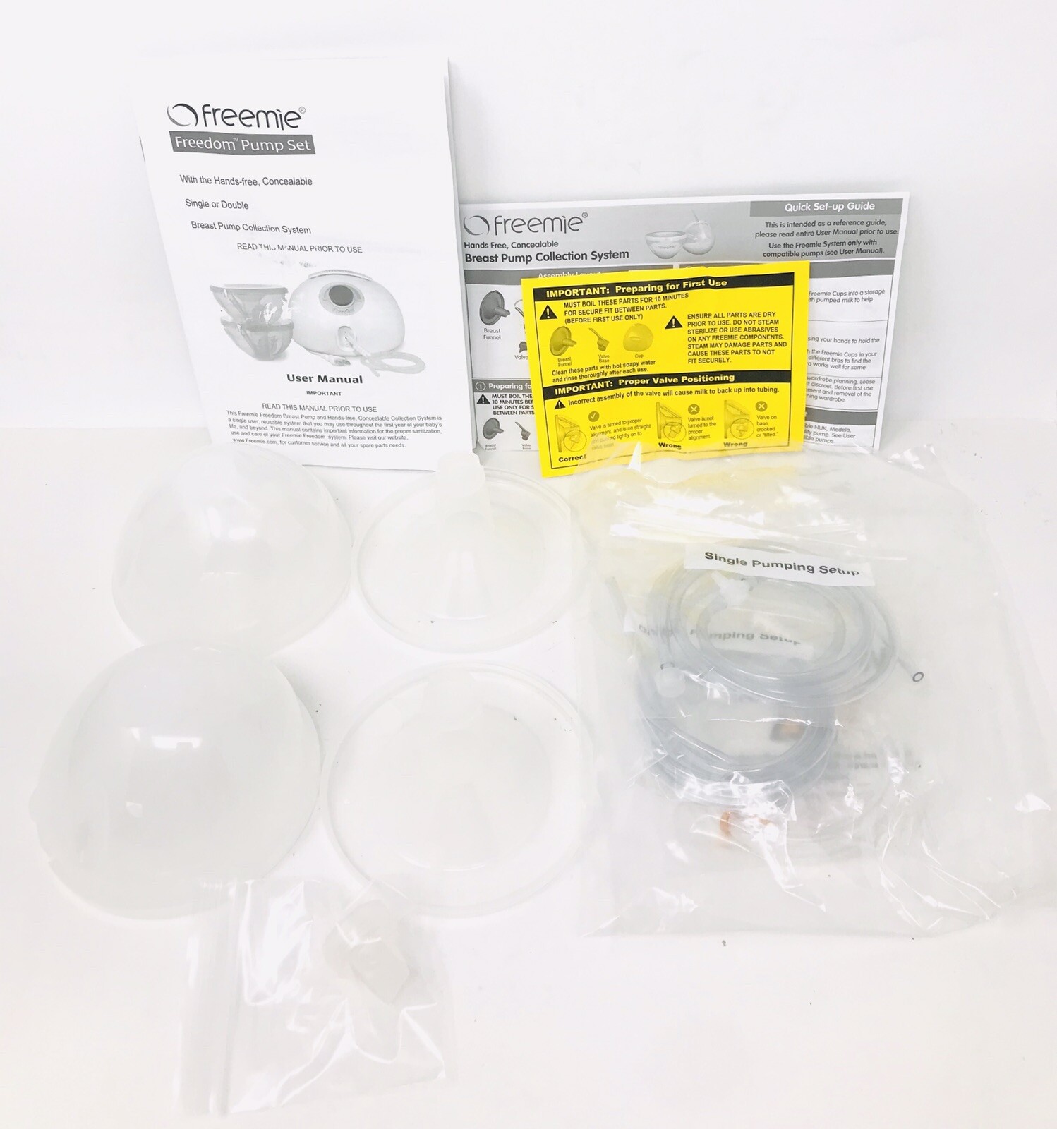 Freemie Freedom Double Electric Hands and Concealable Breast Pump White ...