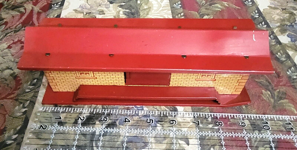 Marx Freight Terminal Tin Litho Train Station Toy Building Vintage ...