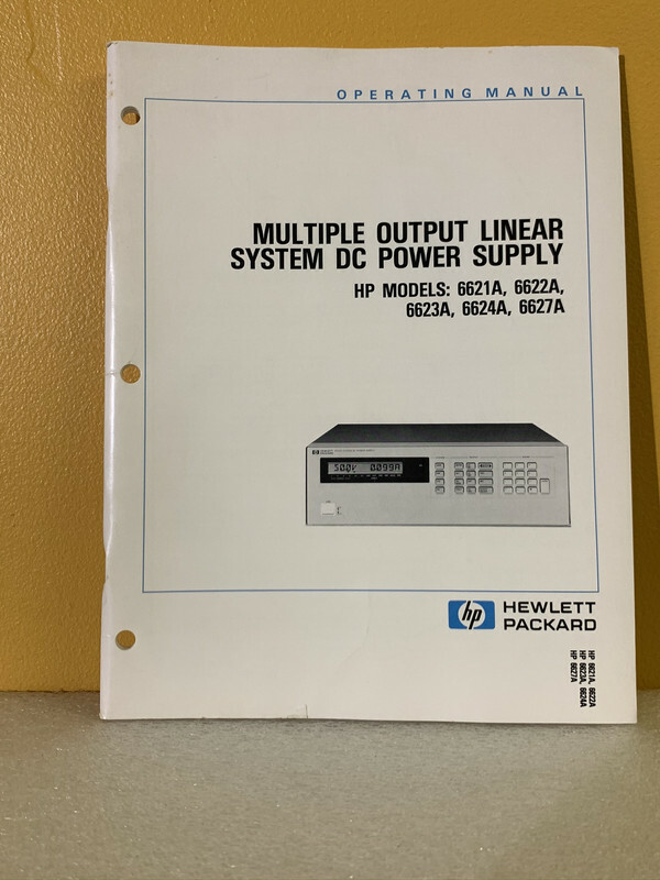 HP 5957-6377 DC Power Supply Models 6621A, 6622A, 6623A, 6624A & 6627A ...