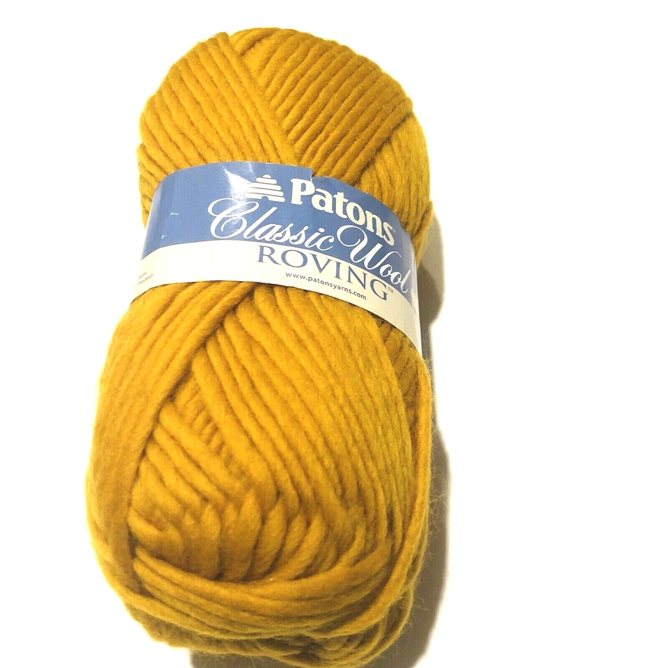 Patons Classic Wool Roving Yarn 5 PLY 120 yd Yellow 77615 Amarillo 1 ...