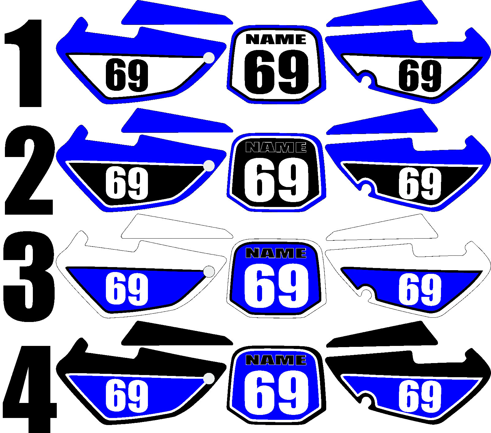 2002-2008 Yamaha YZ85 YZ 85 Number Plates Side Panels Graphics Decal | eBay