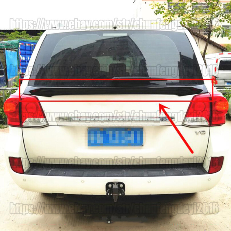 For Land Cruiser LC200 2016-2021 Glossy Black Car Rear Trunk Spoiler ...