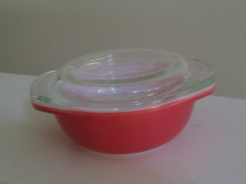 PYREX 080 - 8OZ PINK FLAMINGO COLORED CASSEROLE W/LID - GD USED COND | eBay
