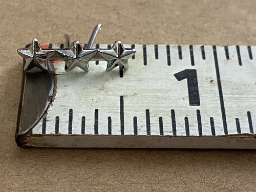 3 Silver Tone Pronged Stars Attachments Devices For Medals & Ribbon ...