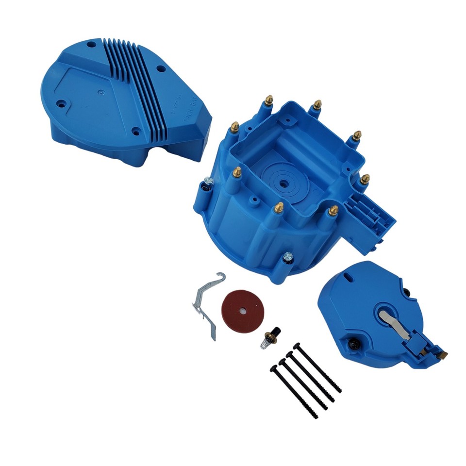 Chevy GM Blue HEI Large Distributor Cap Rotor Kit SBC BBC 305 327 350 ...