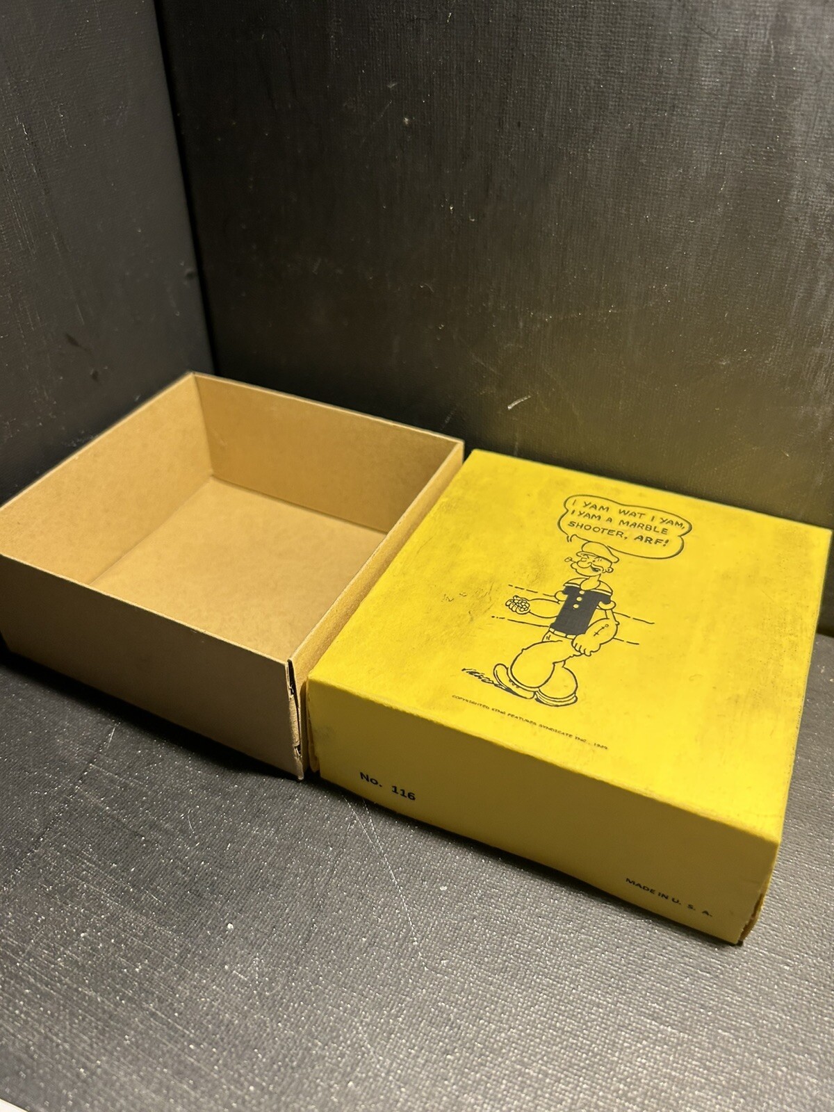 Akro Agate Popeye Deep Marble Box | eBay