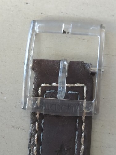 Swatch Watch ORIGINALS BLUE CHOCO GM415 Unisex 34mm 2008 Leather Strap ...